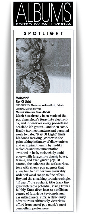 Today in Madonna History: March 14, 1998 « Today In Madonna History